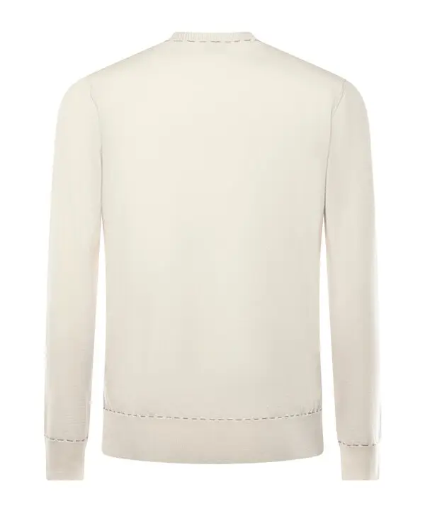 Eleventy Stitch-detailed Crewneck Knitted Jumper