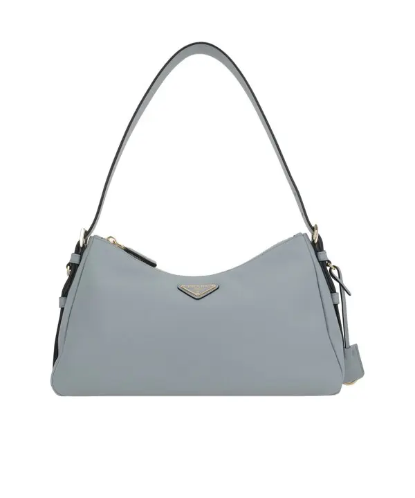 Prada Medium Shoulder Bag With Gold Hardware - Powder Blue