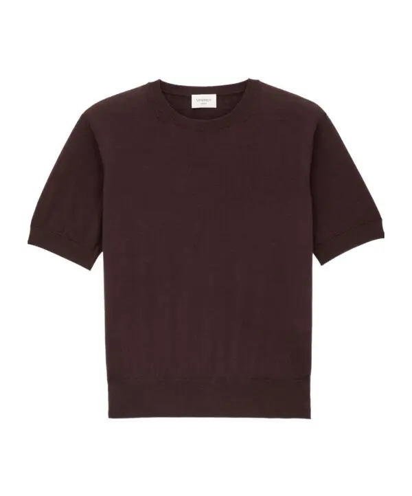 Saint Laurent Wool T-shirt Sweater - Marron