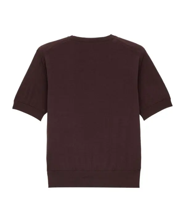 Saint Laurent Wool T-shirt Sweater - Marron