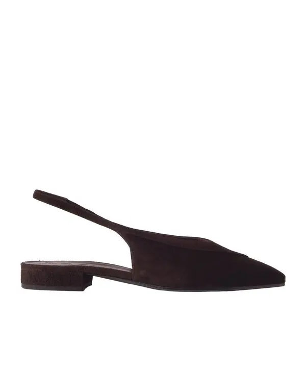 Loro Piana Slingback Flat Sandals - Brown
