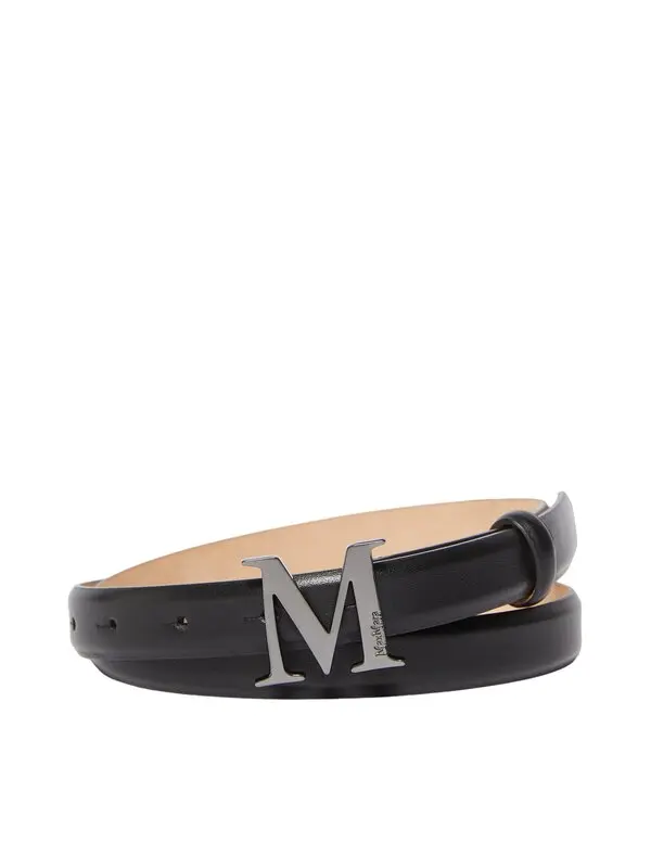 Max Mara Logo Plaque Belt - Black