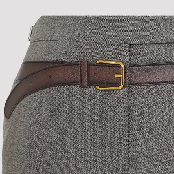Prada Belt-detailed Pleated Trousers
