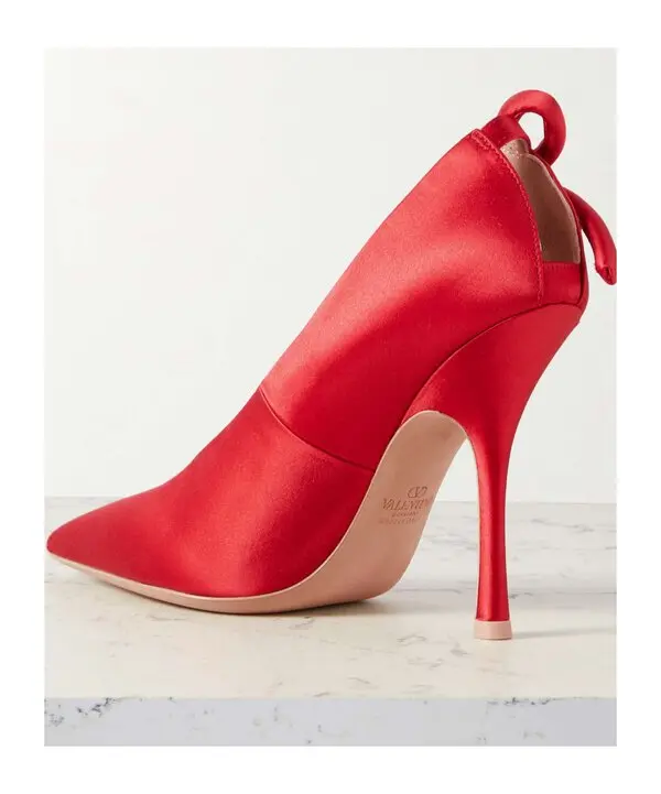 Valentino Garavani Satin Bow Stiletto Heels