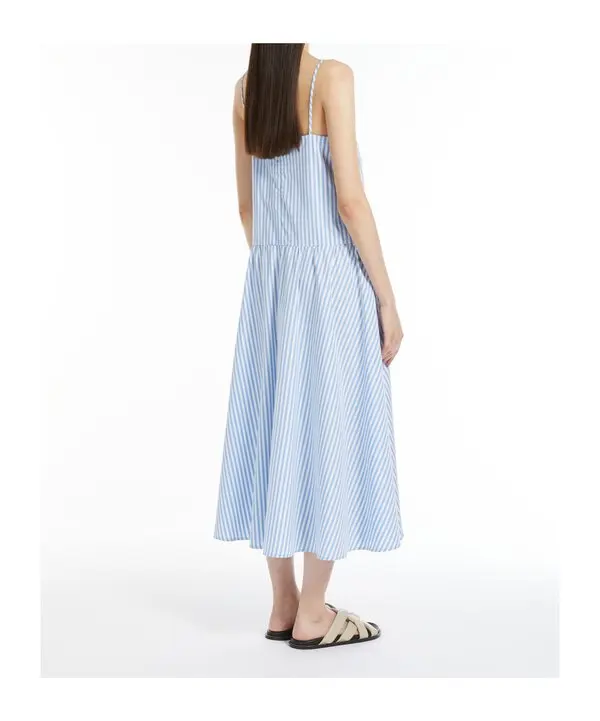 Max Mara And White Striped Midi Dress
