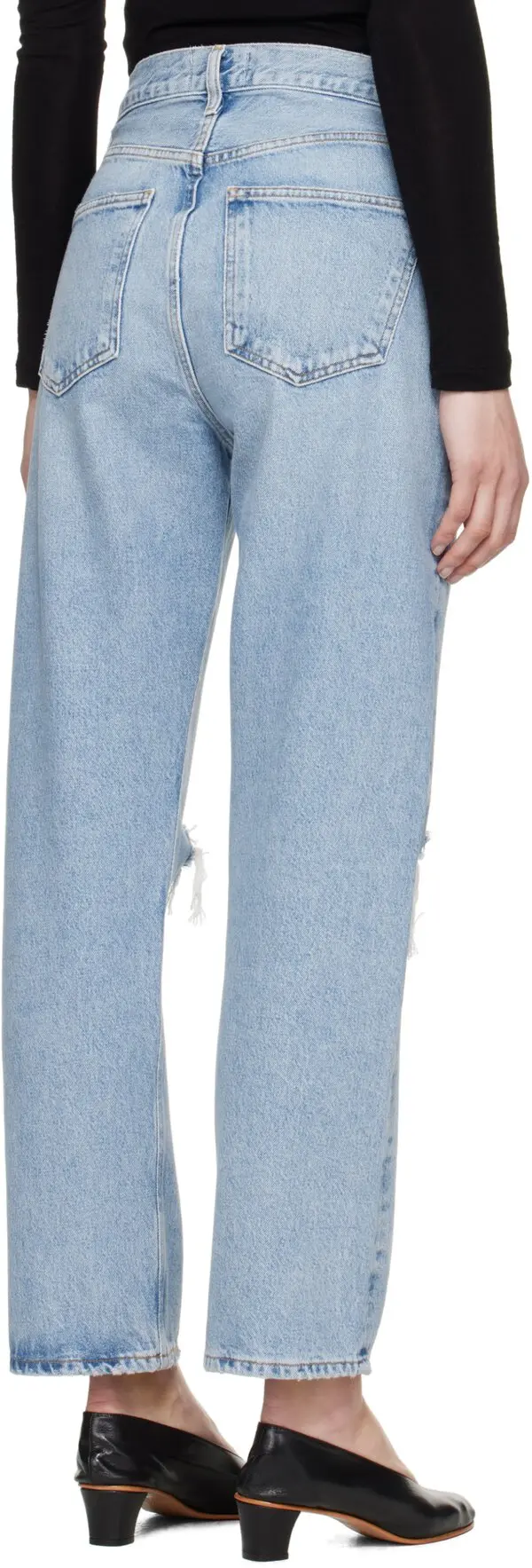 AGOLDE Ripped Light Wash Jeans