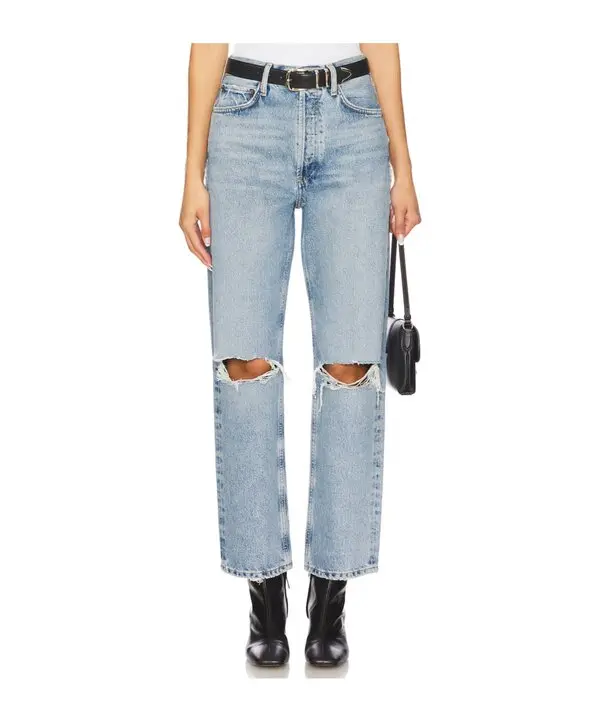 AGOLDE Ripped Light Wash Jeans