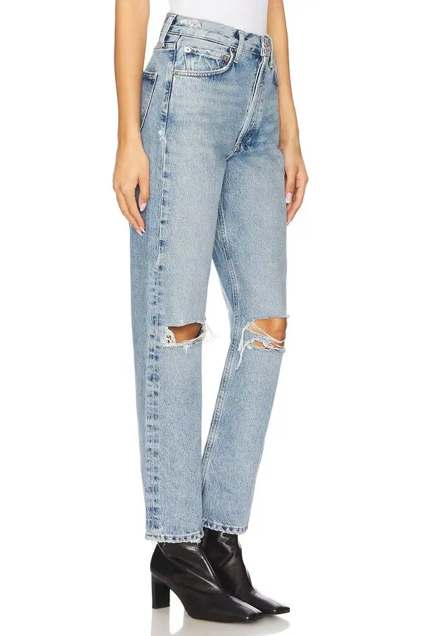 AGOLDE Ripped Light Wash Jeans