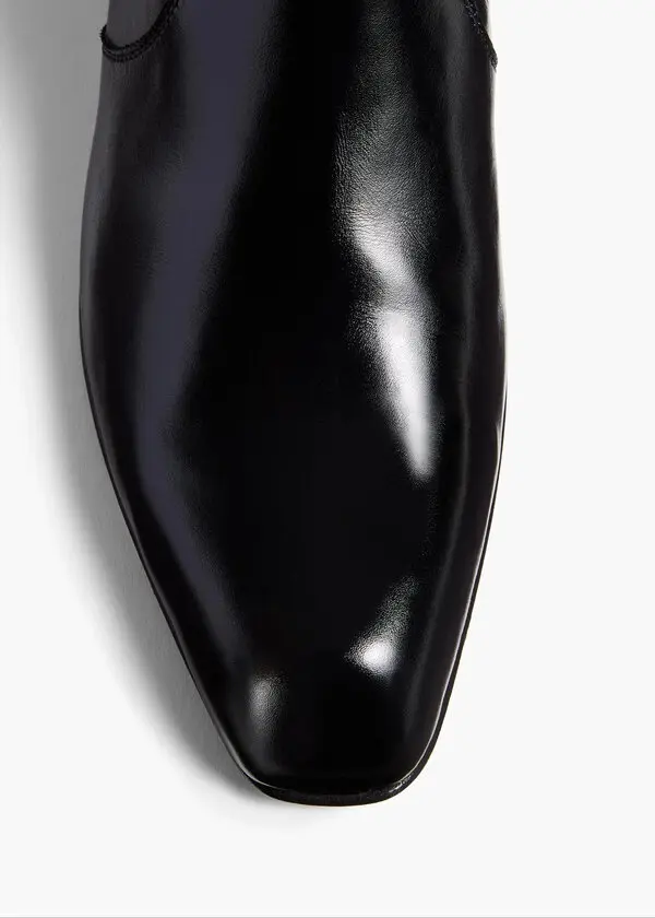 Khaite Colt Zip Square Toe Boots