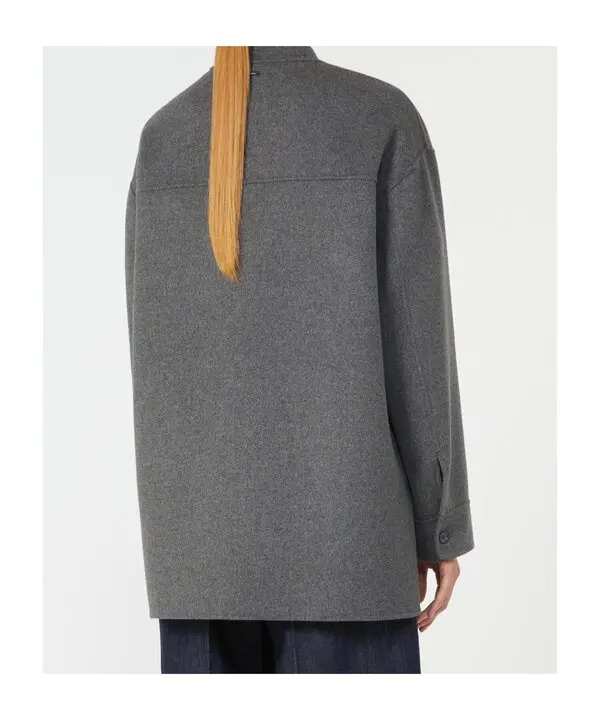 Max Mara Crewneck Button-up Coat