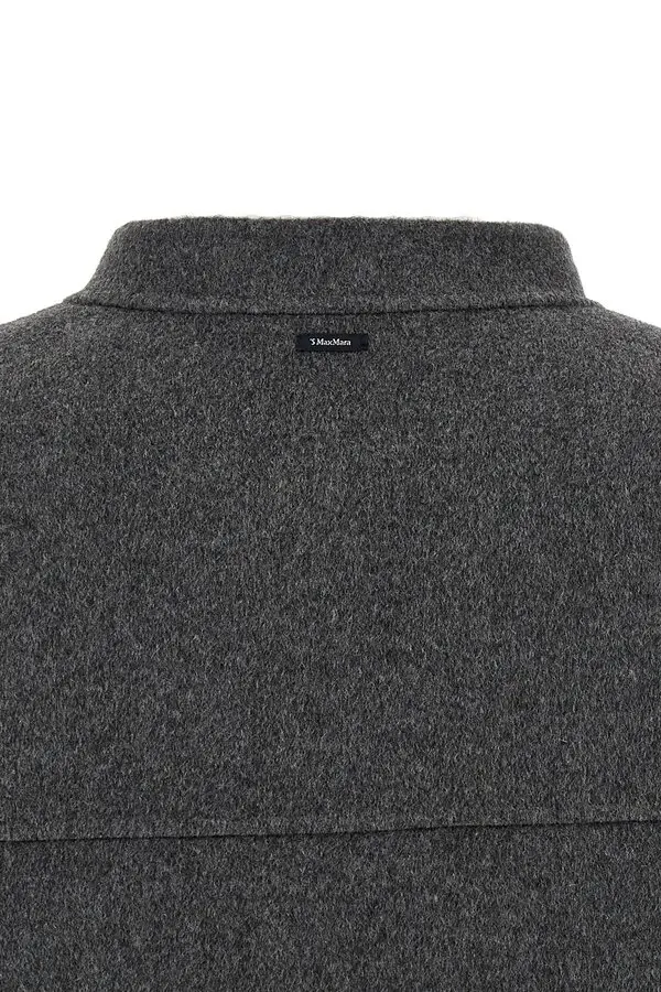 Max Mara Crewneck Button-up Coat