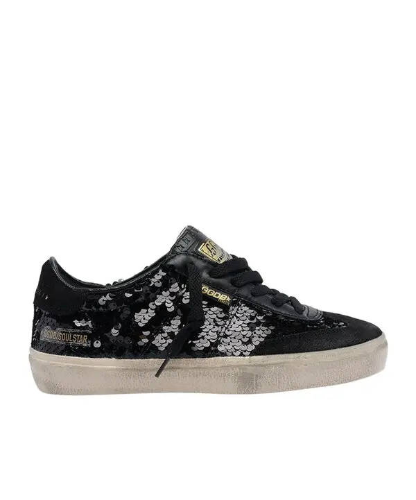 GOLDEN GOOSE Soul Star Sequin Sneakers - Black