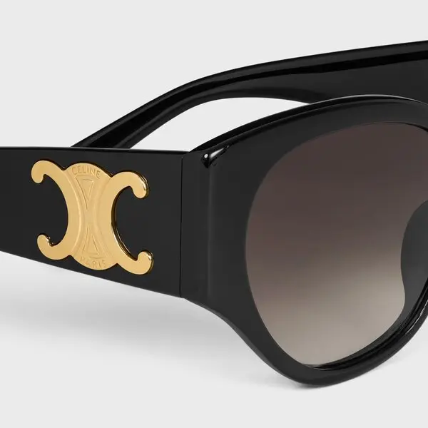 Celine Triomphe Xl 03 Acetate Sunglasses - Black