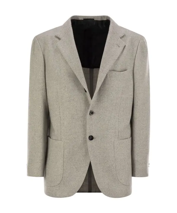 Kiton Single-breasted Tailored Blazer - Gray