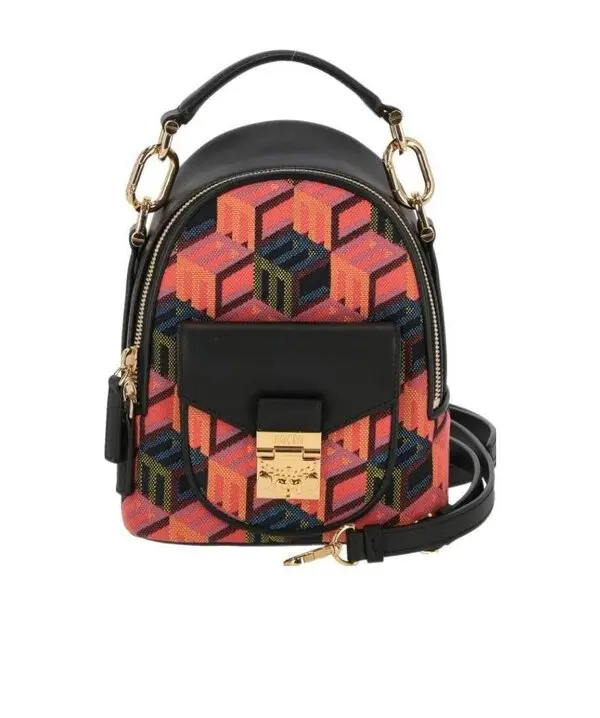 Mcm Patricia Cubic Monogram Jacquard Backpack