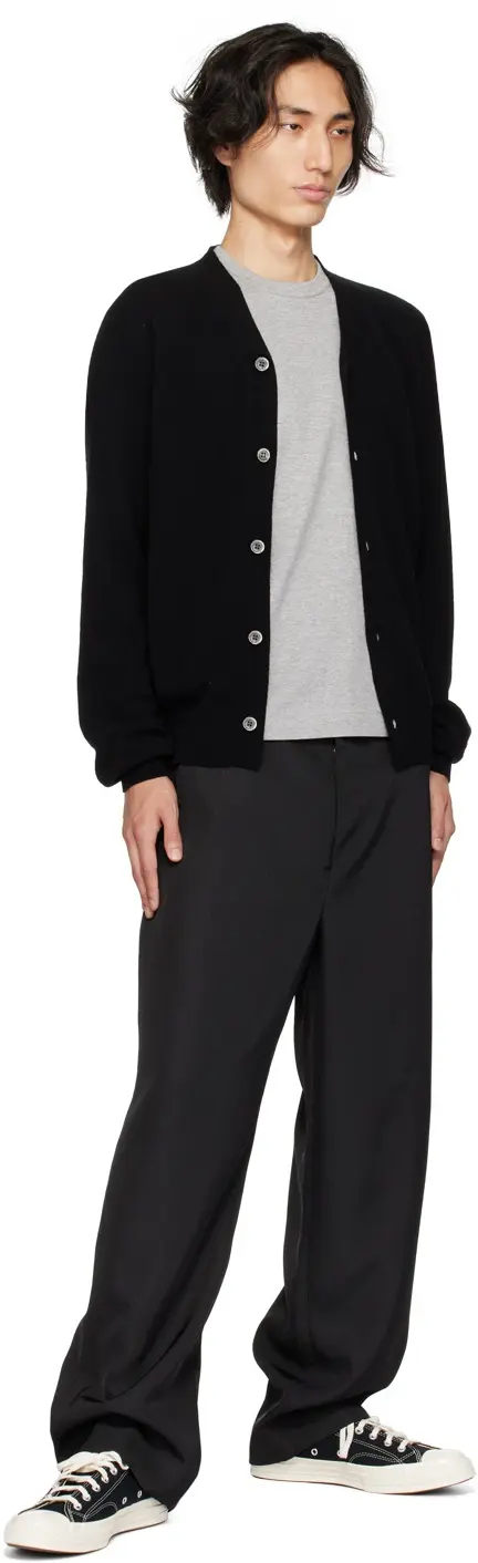 Play Comme Des Garcon Long-sleeved Knitted Cardigan