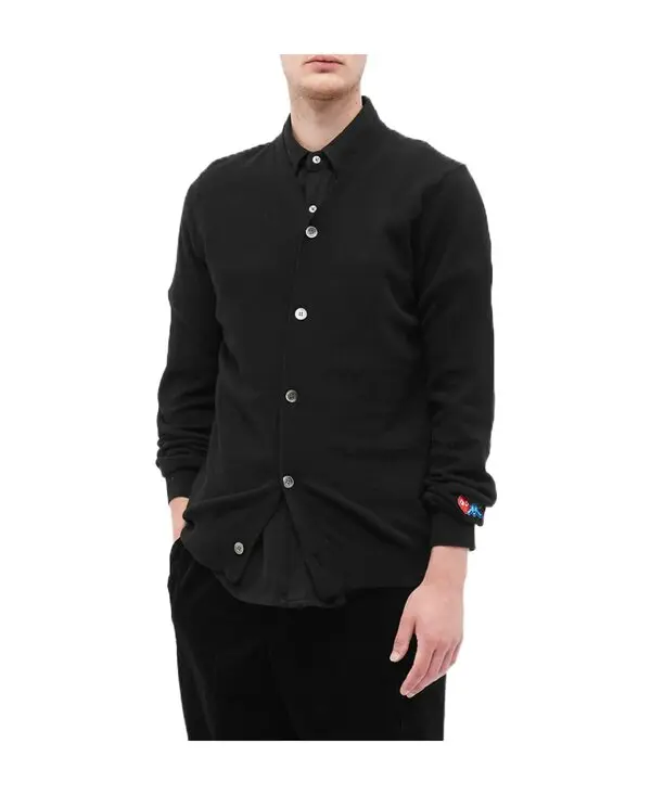 Play Comme Des Garcon Long-sleeved Knitted Cardigan
