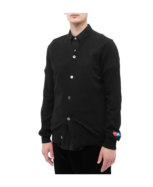 Play Comme Des Garcon Long-sleeved Knitted Cardigan