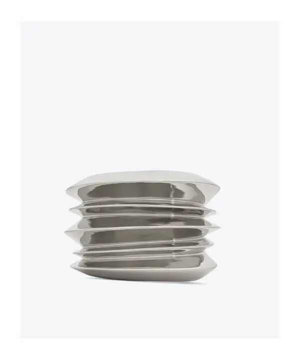Saint Laurent Stacked Cuff In Metal