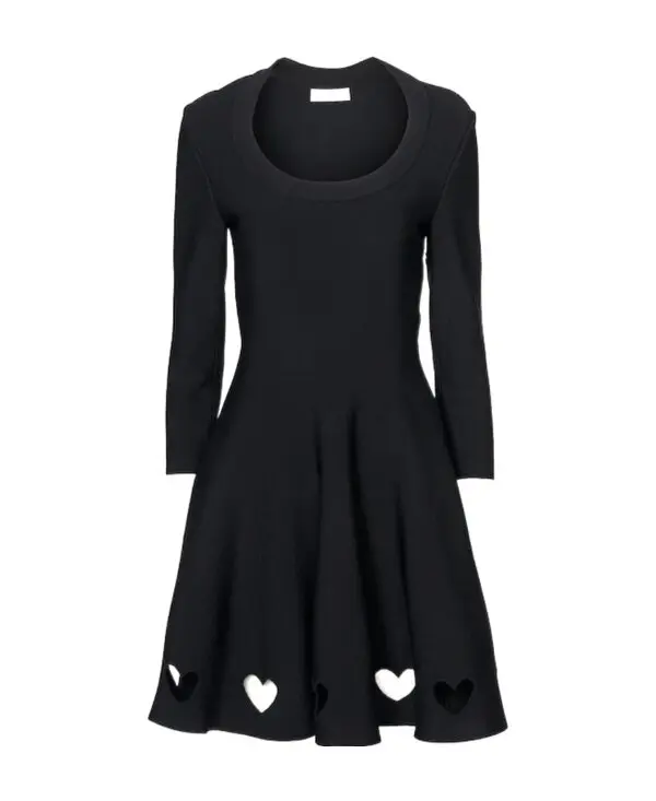 Alaïa U-neck Knitted Dress With Heart Cut-outs