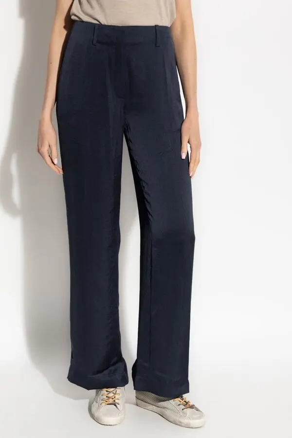 Theory Straight Leg Pleated Trousers