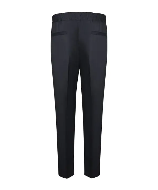 Zegna Elastic Waist Straight-leg Pants - Blue