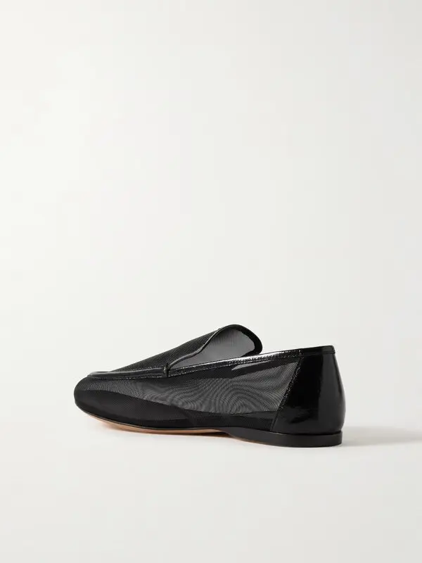 Khaite Round-toe Mesh Loafers - Black