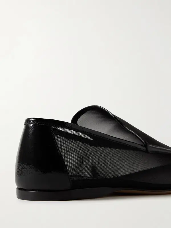 Khaite Round-toe Mesh Loafers - Black