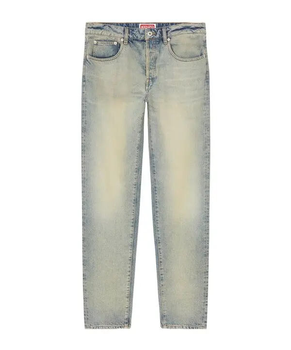 Kenzo Logo Patch Straight-leg Jeans
