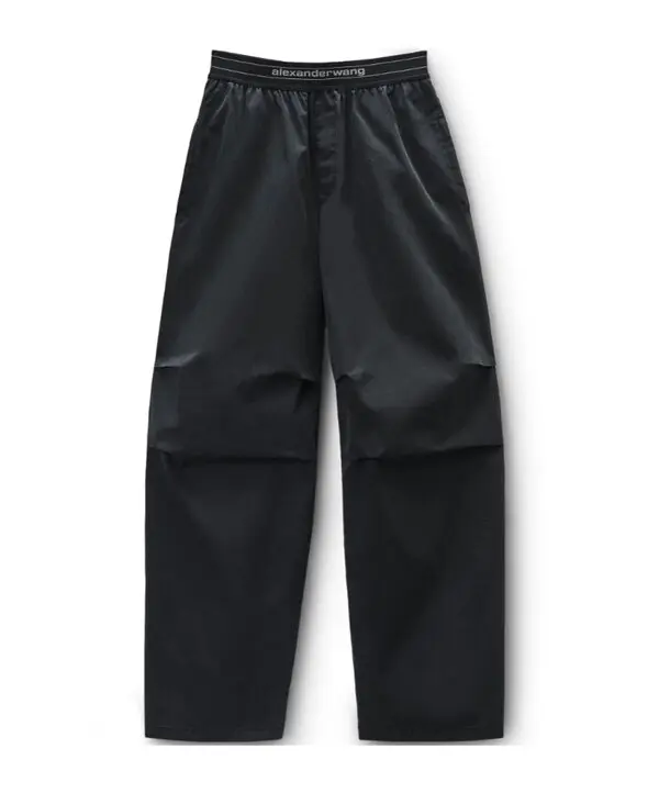 Alexander Wang Logo Waistband Wide Leg Pants