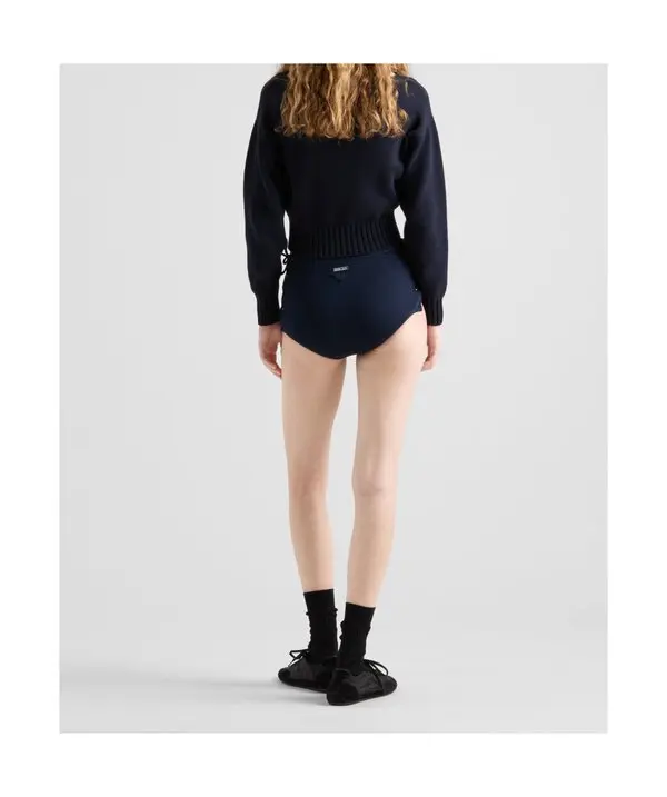 Prada Boat Neck Ribbed Jumper