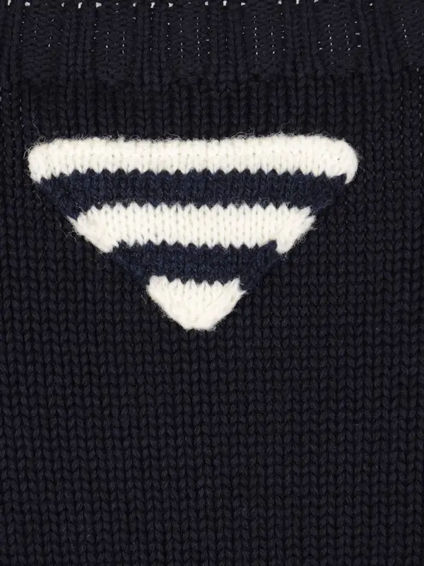 Prada Boat Neck Ribbed Jumper