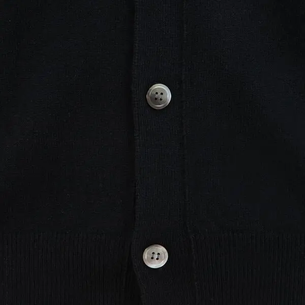 Play Comme Des Garcon Logo Button Cardigan - Black