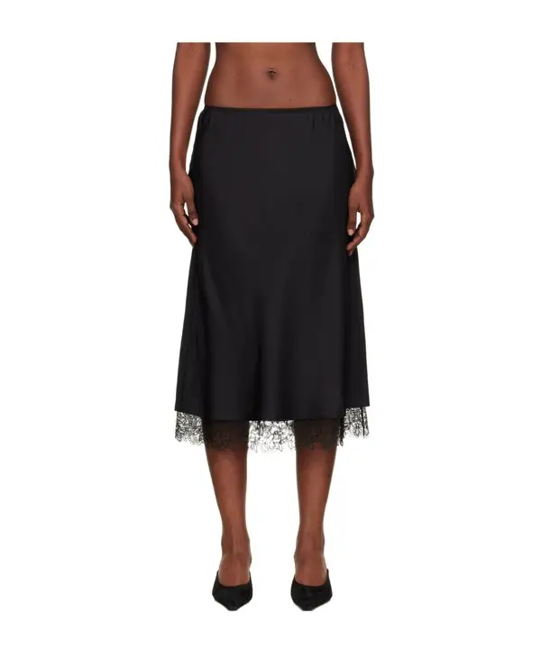 RÓHE Lace Skirt - Black