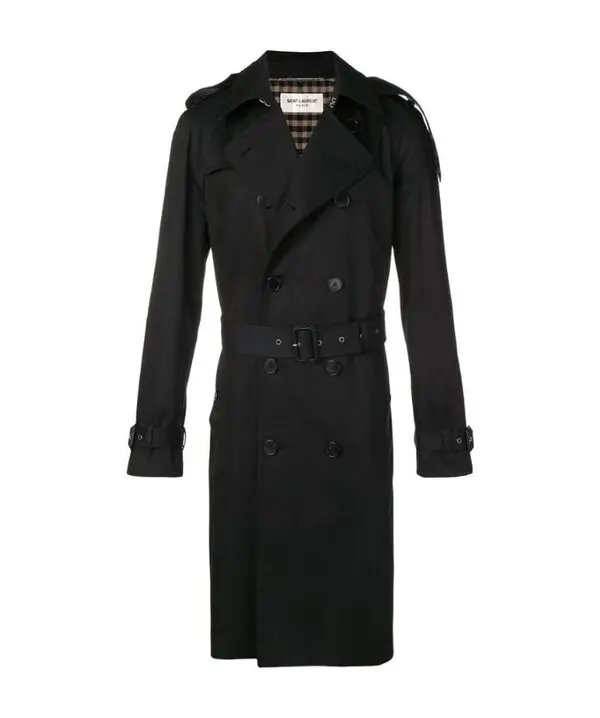 Saint Laurent Classic Trench Coat - Black