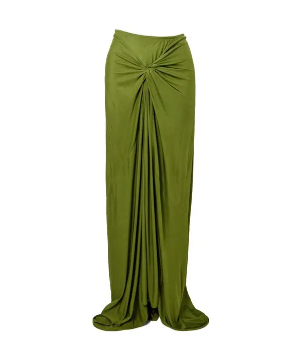 Dries Van Noten Pleated Knit Maxi Dress