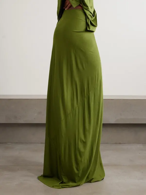 Dries Van Noten Pleated Knit Maxi Dress