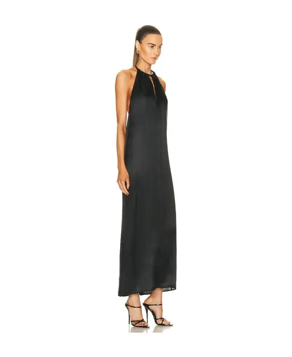 Acne Studios Keyhole-neck Open-back Maxi Dress