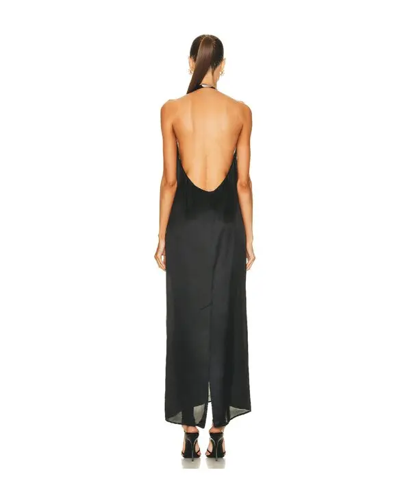 Acne Studios Keyhole-neck Open-back Maxi Dress