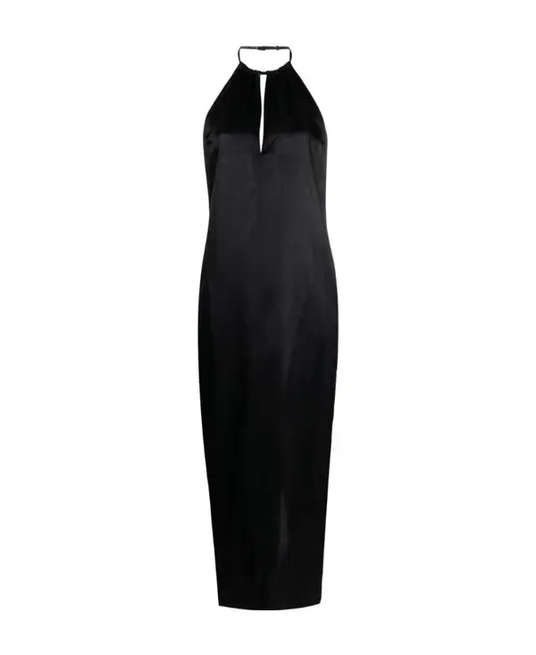 Acne Studios Keyhole-neck Open-back Maxi Dress - Black