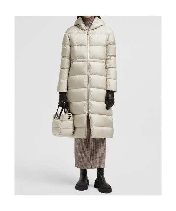 Moncler Boulogne Zip-up Padded Jacket - Beige