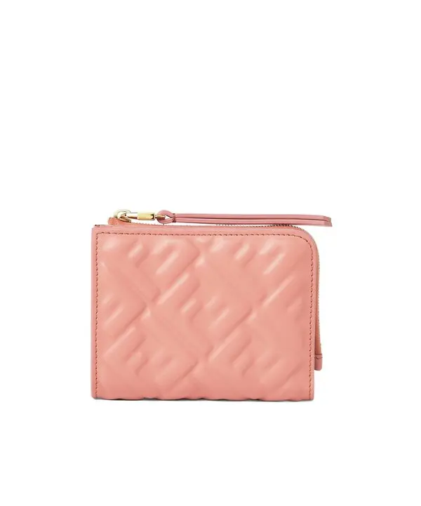 Fendi Ff Embossed Slim Baguette Wallet - Pink