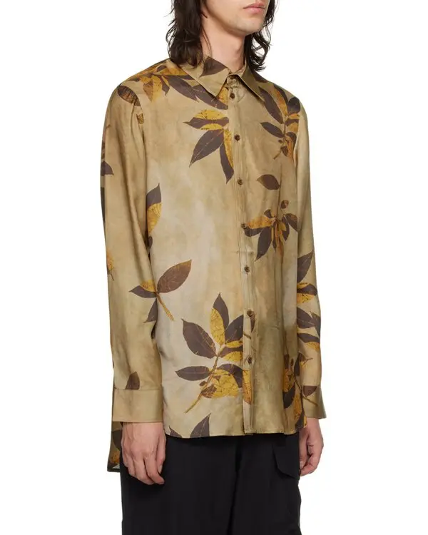 UMA WANG Printed Shirt - Brown