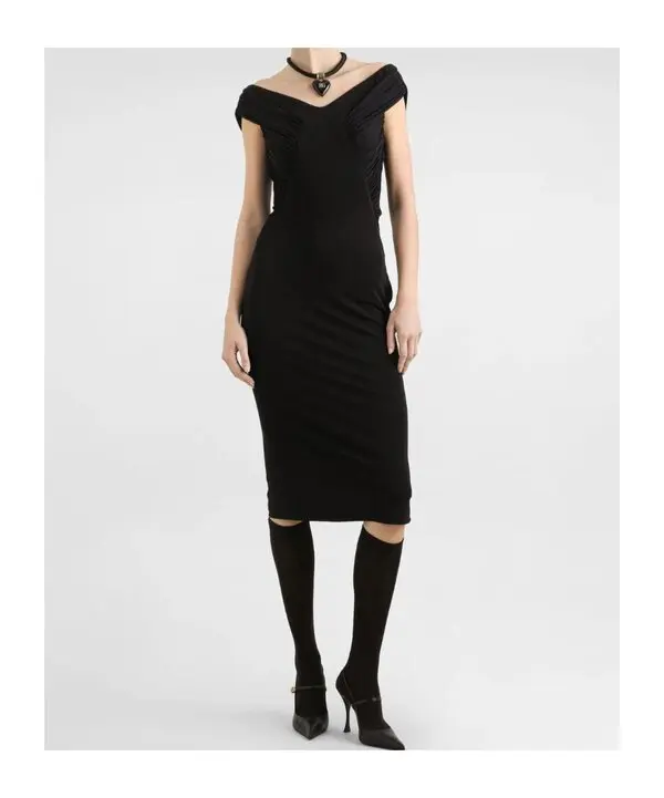 Dolce & Gabbana Off-the-shoulder Midi Dress