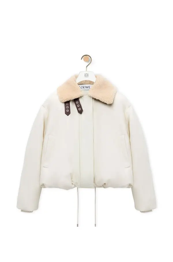 Loewe Puffer Jacket With Removable Wool Collar