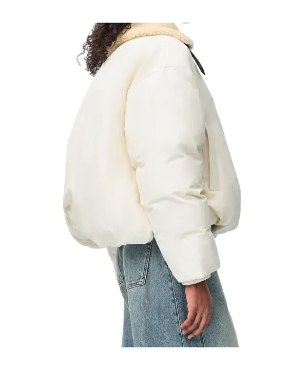 Loewe Puffer Jacket With Removable Wool Collar