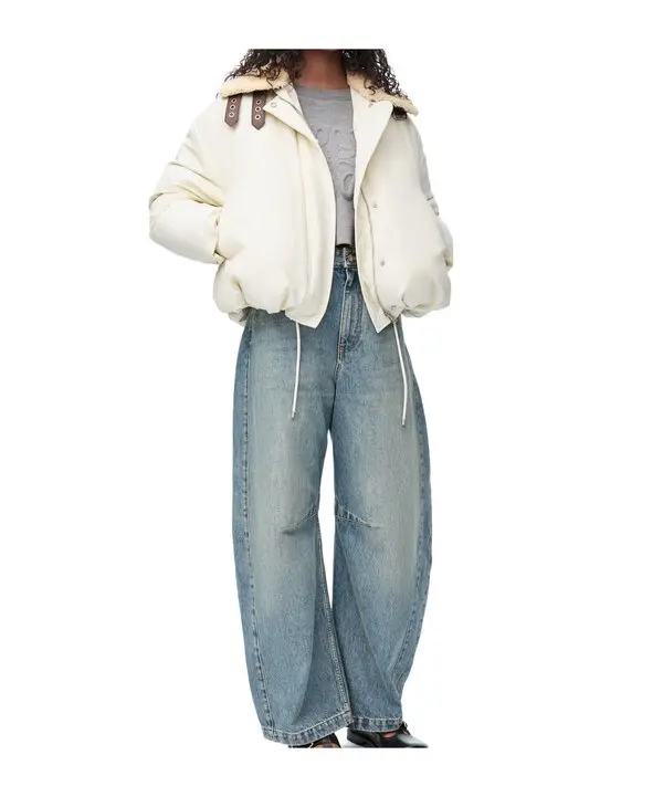 Loewe Puffer Jacket With Removable Wool Collar