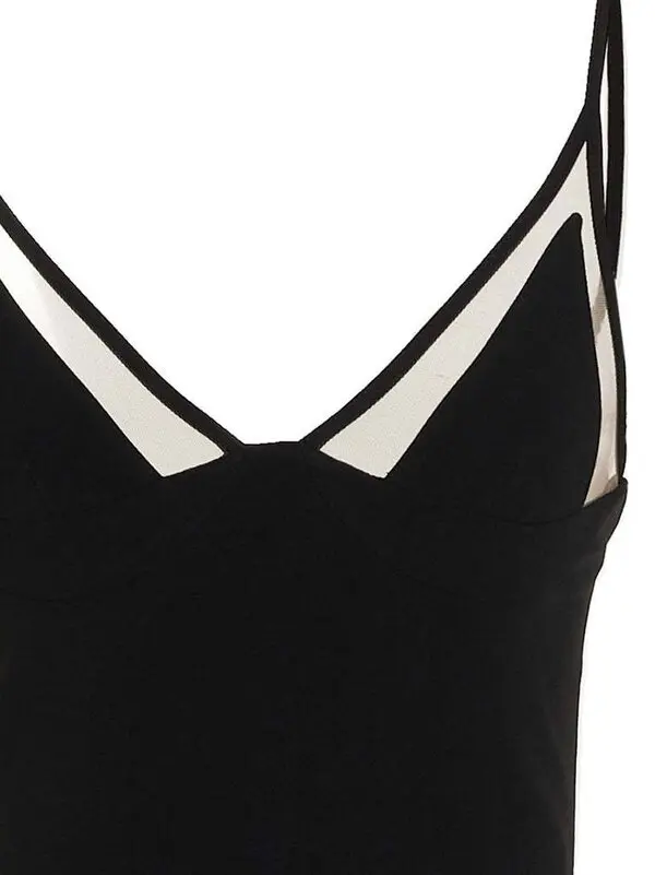 David Koma Slit Leg Panelled Dress