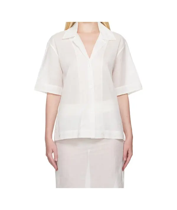 RÓHE Semi-sheer Organza Embroidered Shirt - White