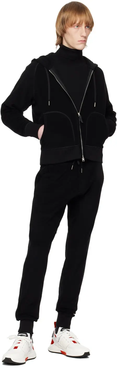 TOM FORD Straight-leg Cotton Track Pants - Black